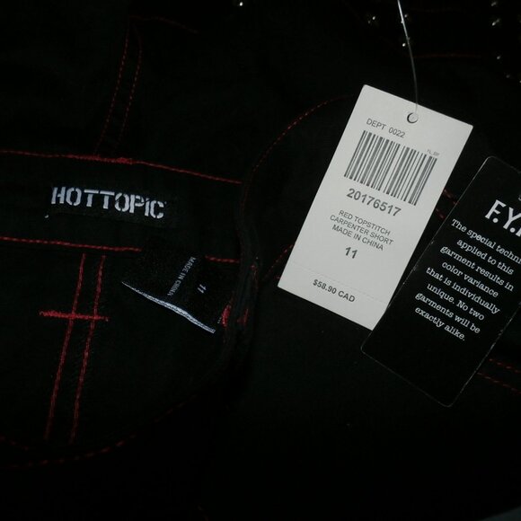 Hot Topic | Shorts | Hot Topic Black Double Belt Carpenter Shorts Jrs ...